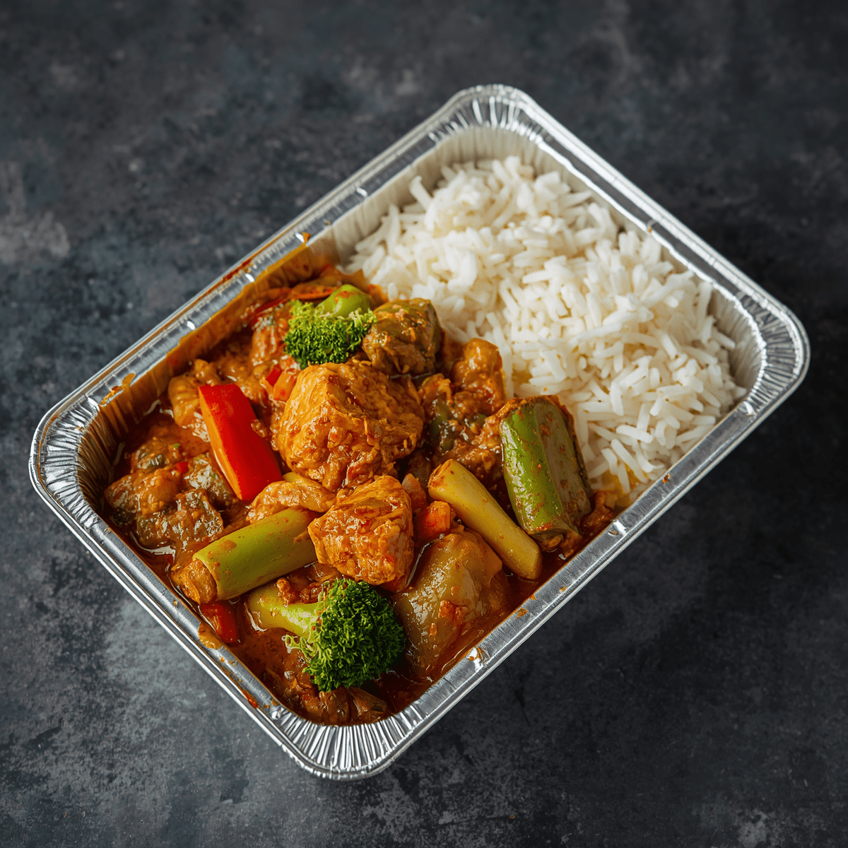 Thai Red Vegetable Curry with Rice